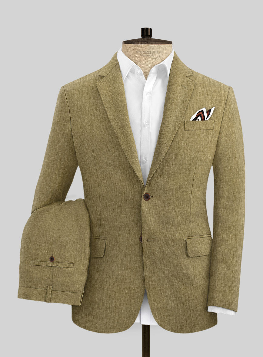 Italian Prato Tan Linen Suit – StudioSuits