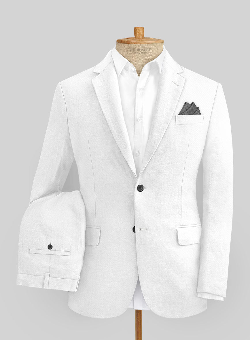 Italian Prato White Linen Suit – StudioSuits