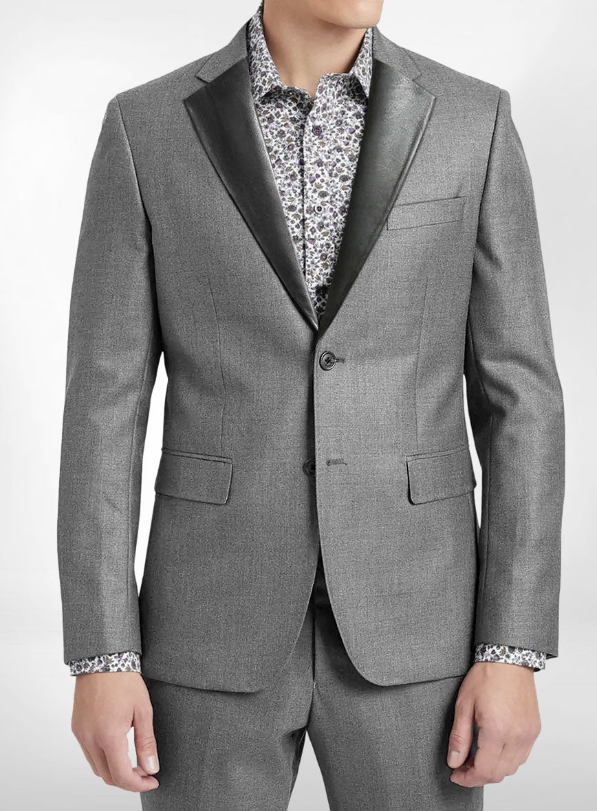 Jacket With Leather Lapel – StudioSuits