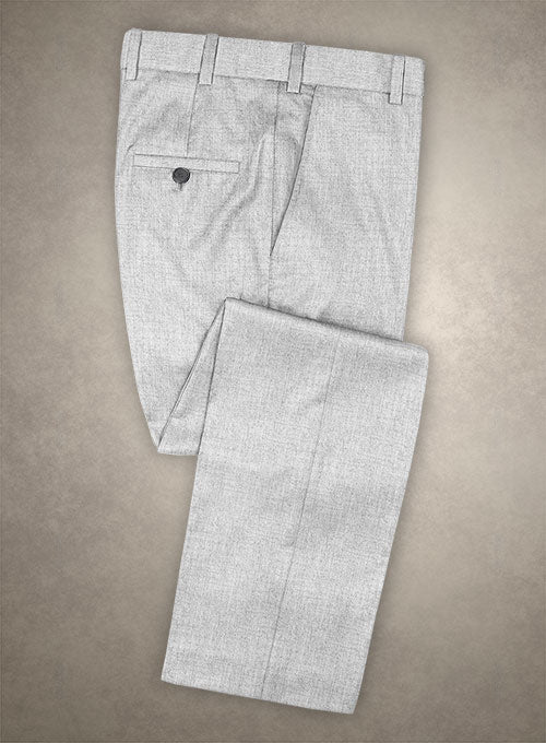 Light Gray Flannel Wool Pants – StudioSuits