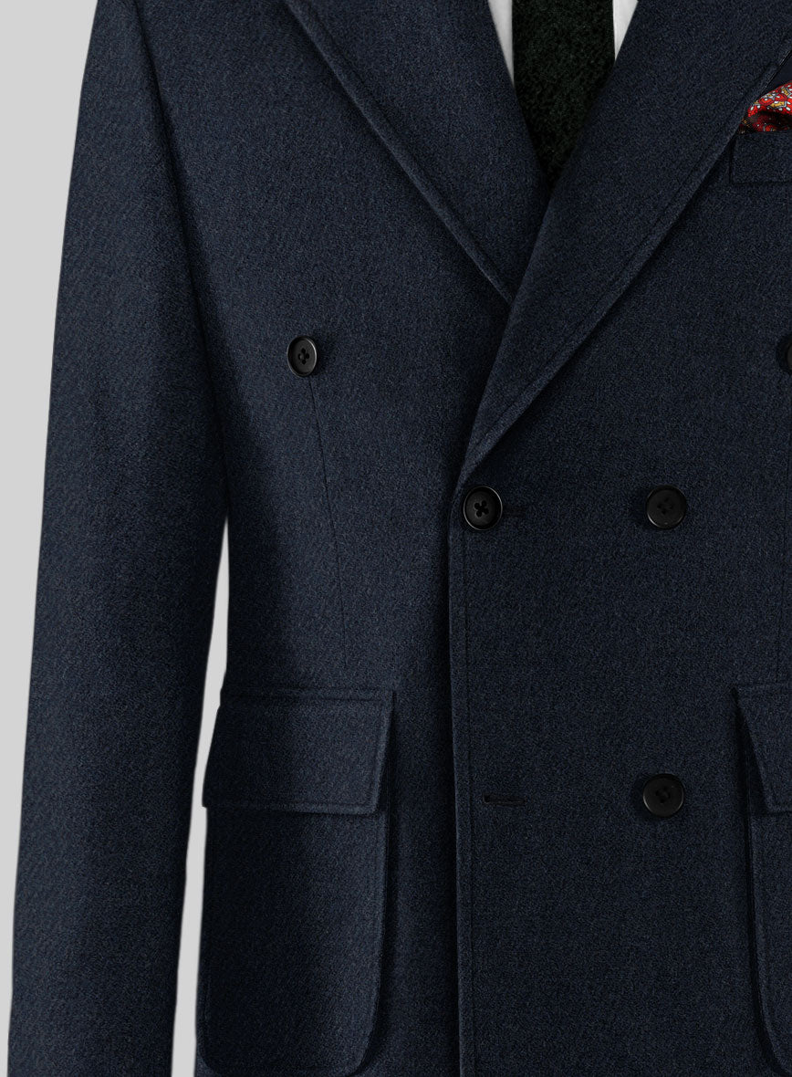 Musto Deep Blue Heavy Tweed Overcoat – StudioSuits