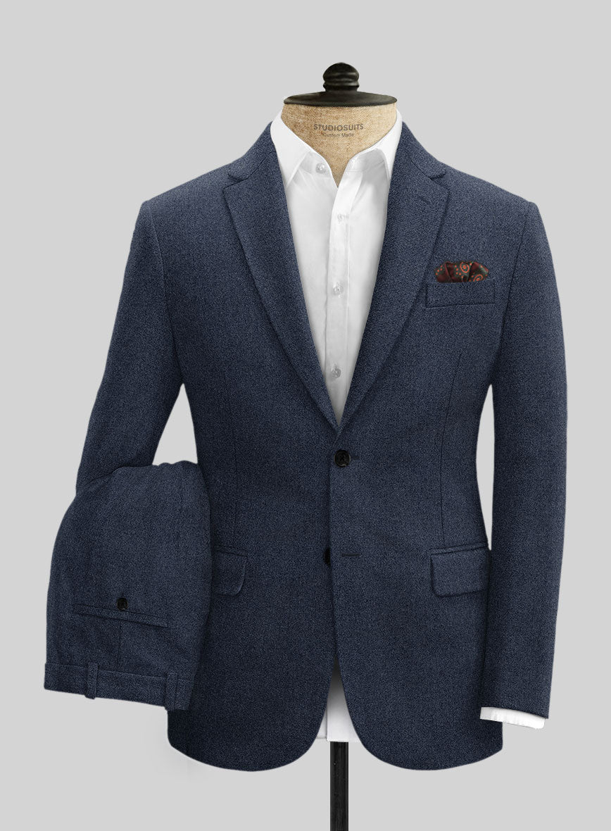 Naples Dark Indigo Tweed Suit – StudioSuits