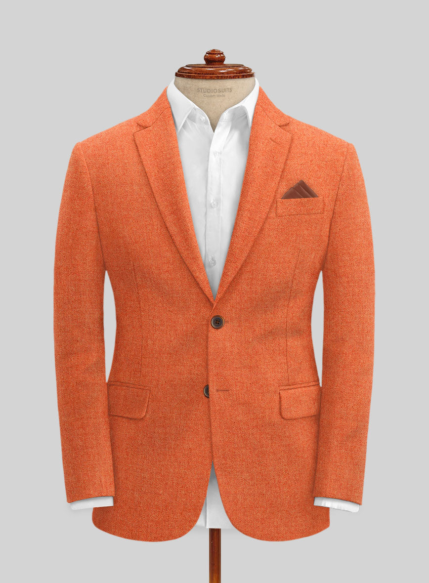 Naples Spring Orange Tweed Jacket – StudioSuits
