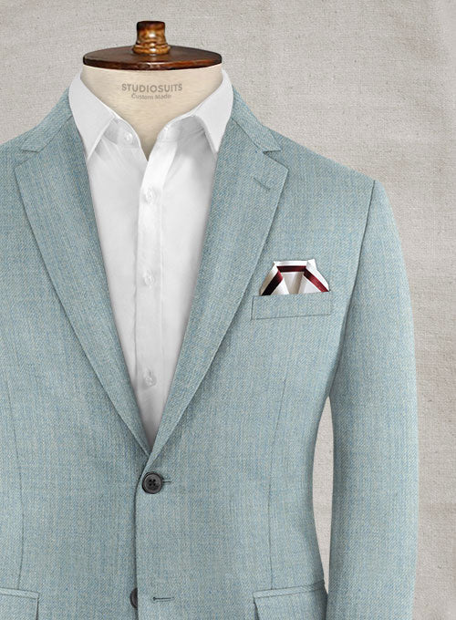 Napolean Stretch Gray Blue Wool Jacket – StudioSuits