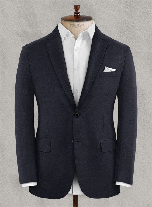 Napolean Stretch Navy Blue Wool Suit – StudioSuits