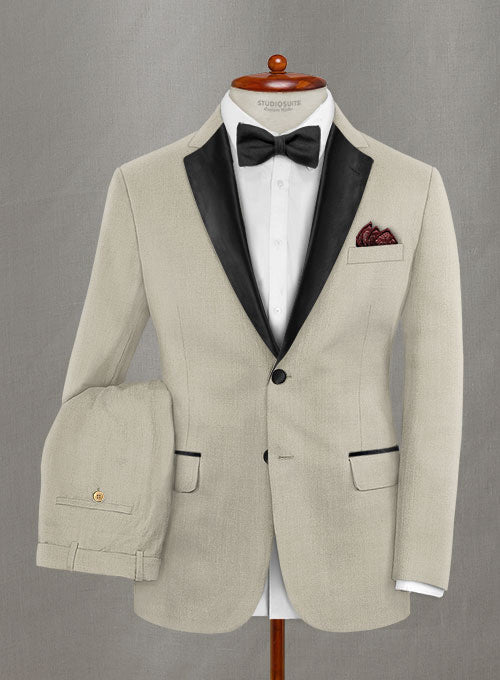 Napolean Muted Khaki Wool Tuxedo Suit – StudioSuits