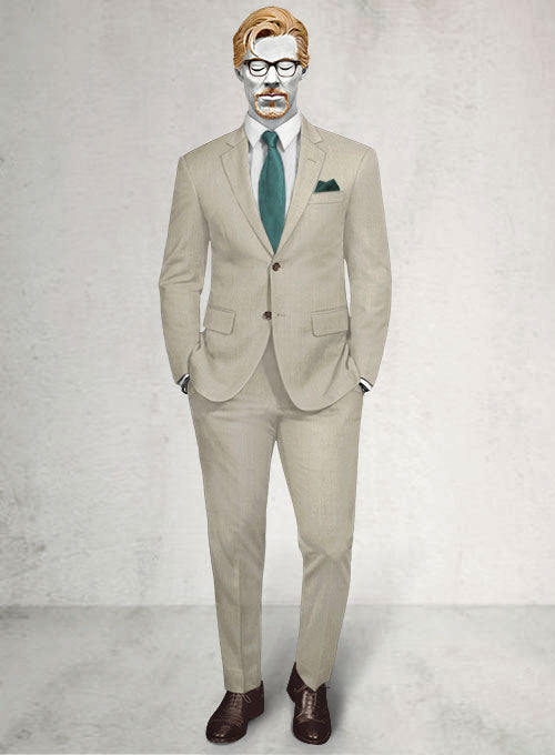 Napolean Muted Khaki Wool Suit – StudioSuits