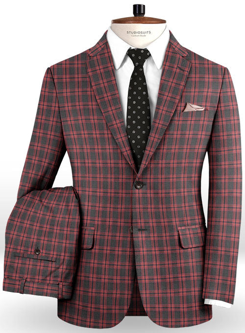 Napolean Poker Charcoal Wool Suit – StudioSuits
