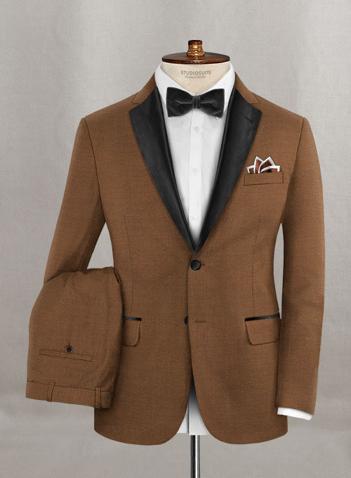 Napolean Rust Wool Tuxedo Suit – StudioSuits