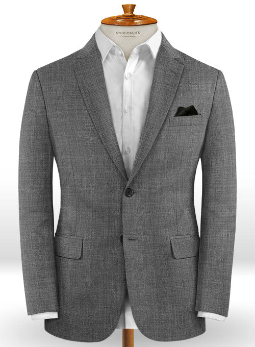 Napolean Sharkskin Gray Wool Suit – StudioSuits