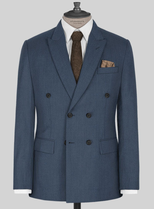 Napolean Slate Blue Wool Jacket – StudioSuits