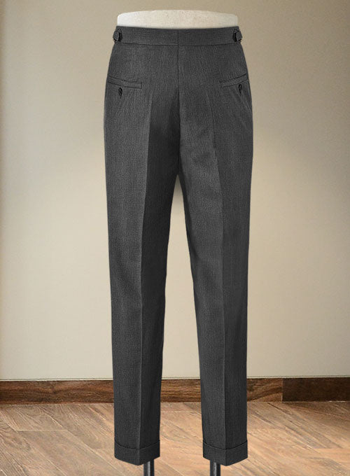 Napolean Stretch Dark Gray Highland Wool Trousers – StudioSuits