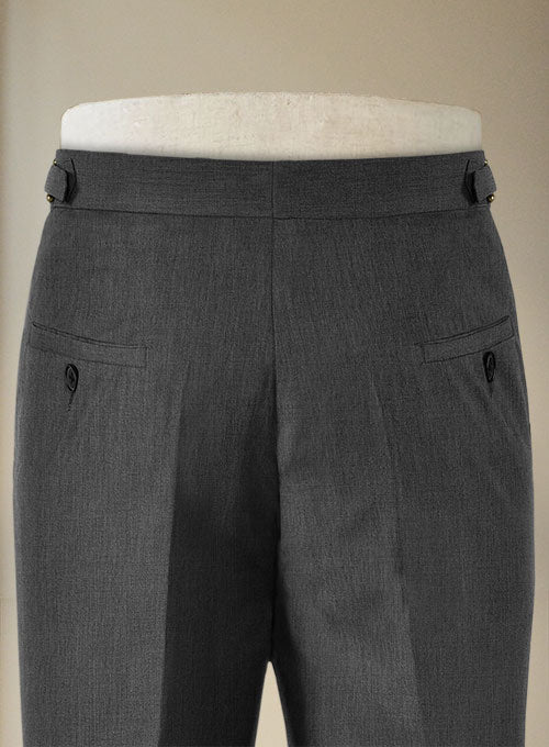 Napolean Stretch Dark Gray Highland Wool Trousers – StudioSuits