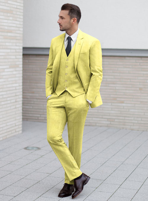 Napolean Yellow Wool Suit – StudioSuits
