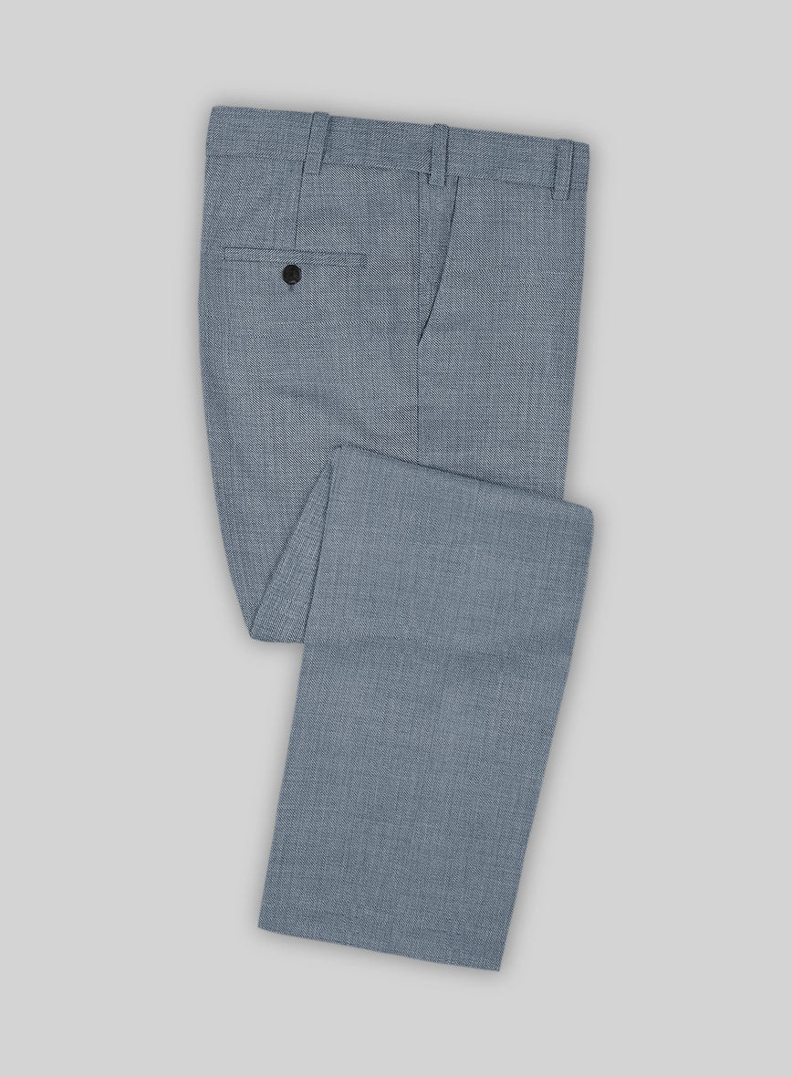 Napolean Powder Blue Sharkskin Wool Pants – StudioSuits