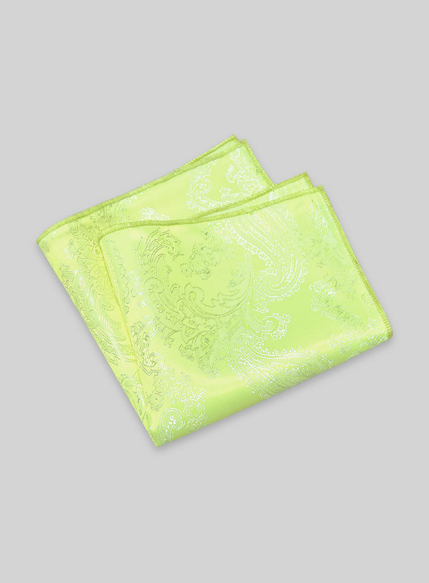 Paisley Pocket Square - Neon Green – StudioSuits