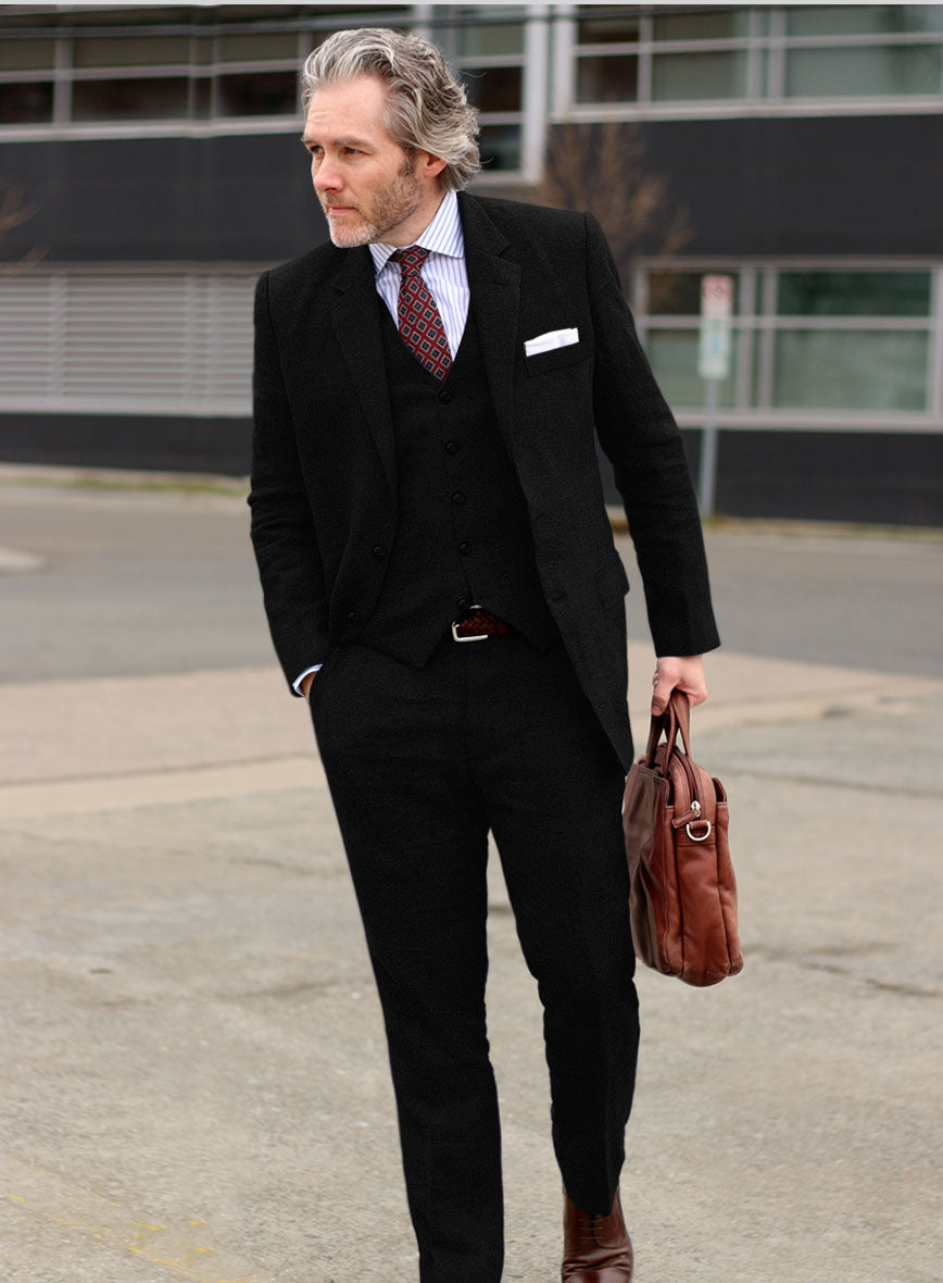 Black Linen Suit – StudioSuits