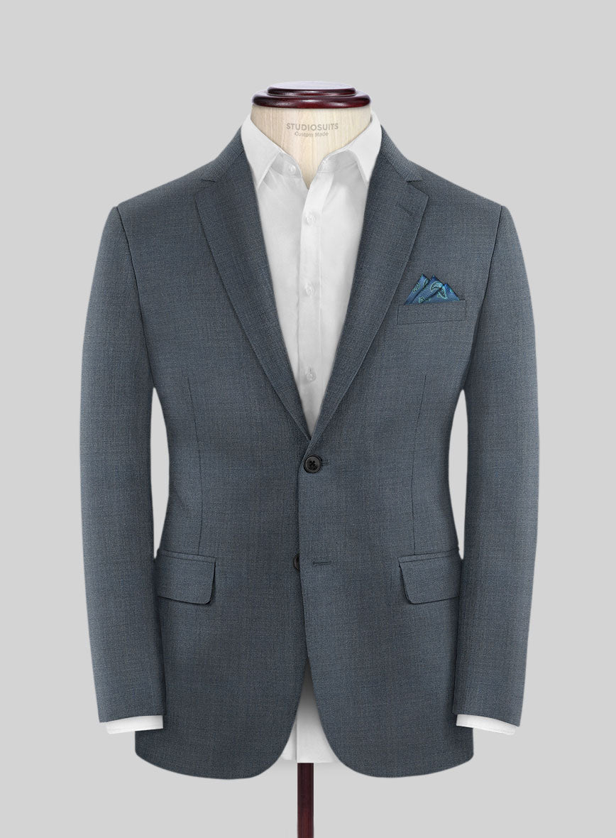 Reda Denim Blue Wool Jacket – StudioSuits
