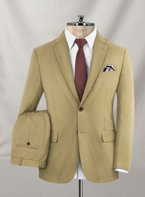 Reda Khaki Pure Wool Suit – StudioSuits