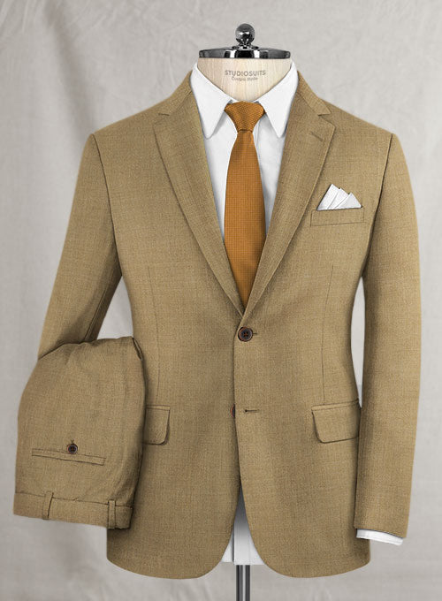 Reda Worsted Khaki Wool Suit – StudioSuits