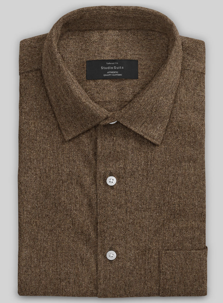 Rust Herringbone Tweed Shirt – StudioSuits
