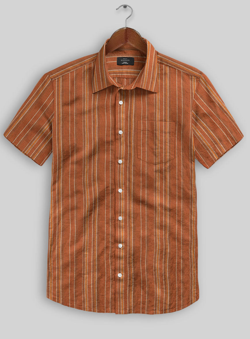 Rustic Brown Linen Shirt – StudioSuits