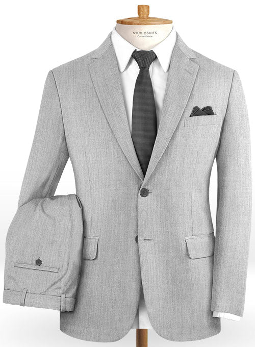 Scabal Worsted Light Gray Wool Suit – StudioSuits