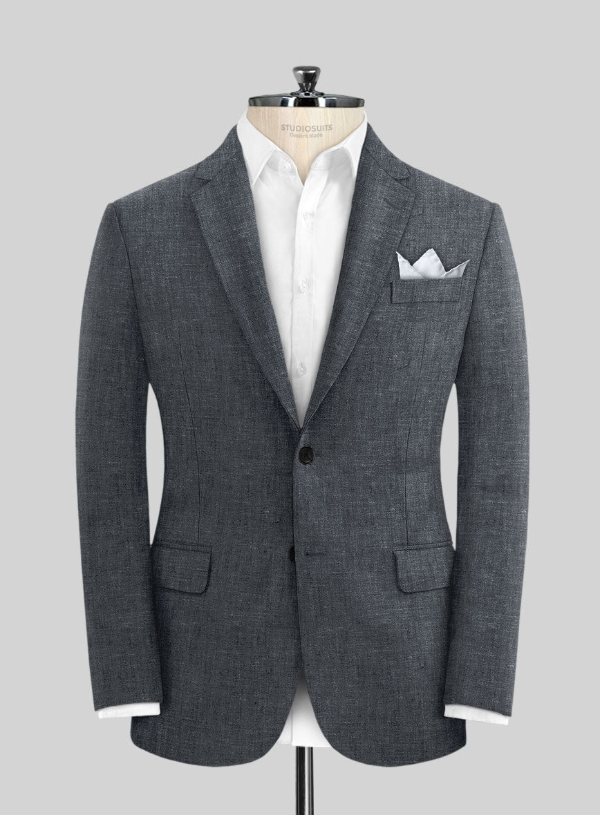 Slate Gray Linen Jacket – StudioSuits