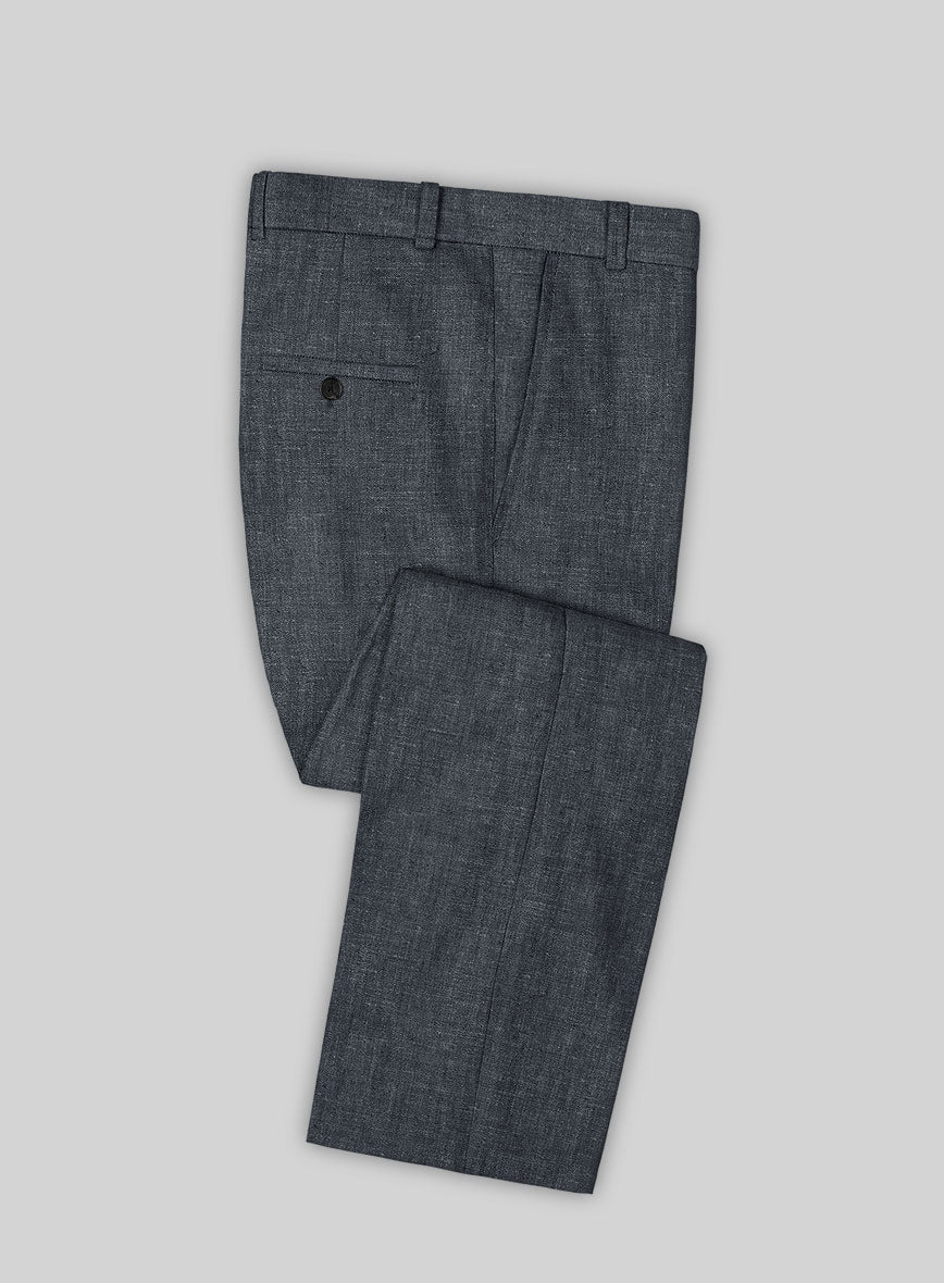 Slate Gray Linen Pants – StudioSuits