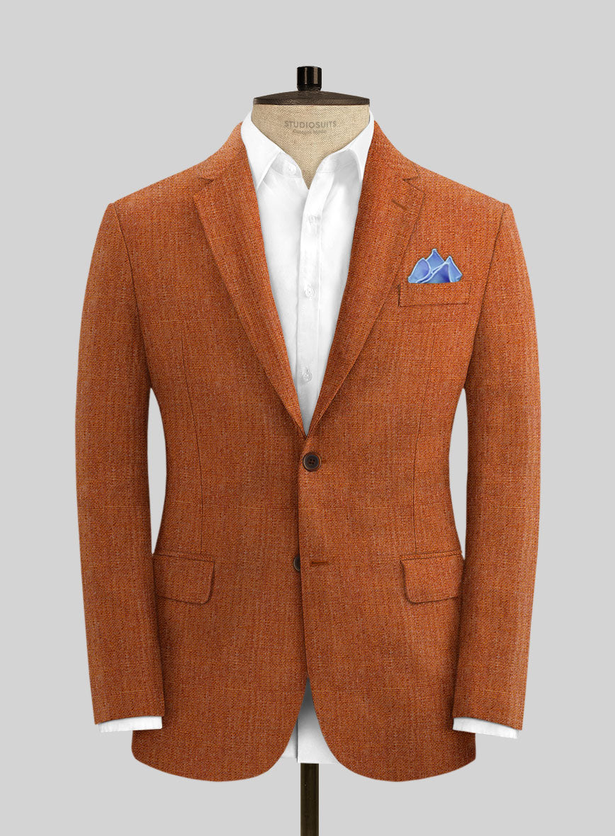 Solbiati Rust Linen Jacket – StudioSuits