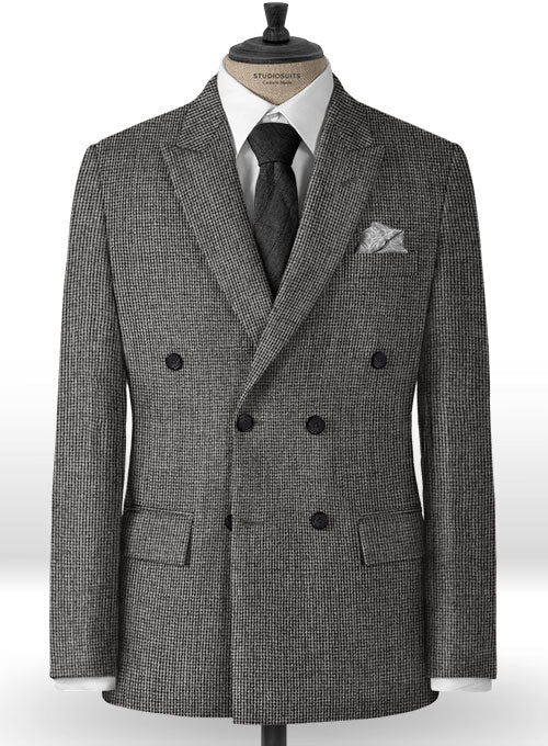 Vintage Gray Macro Weave Tweed Jacket – StudioSuits