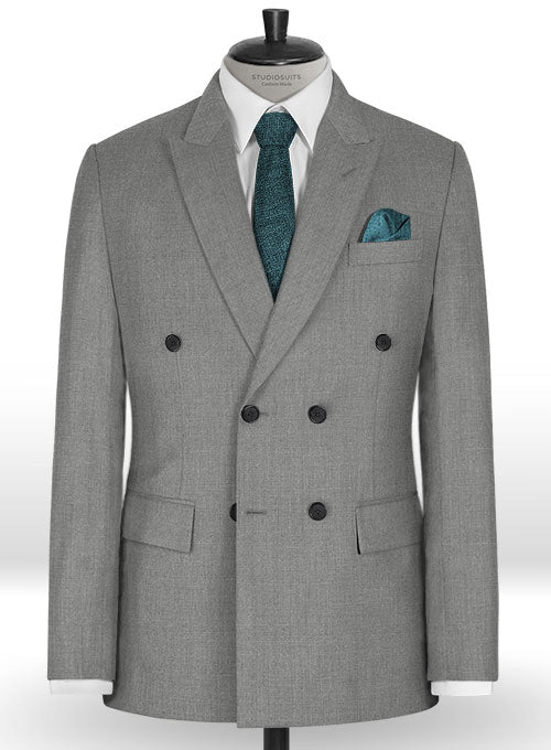 Worsted Mid Charcoal Wool Jacket – StudioSuits